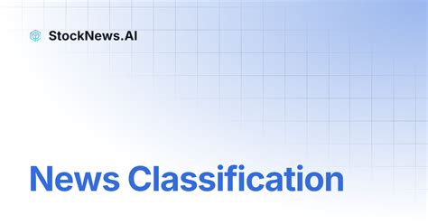 News Classification Stocknewsai