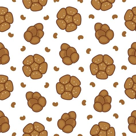 Premium Vector Bread Seamless Pattern Loaf Food