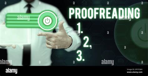 Hand Writing Sign Proofreading Business Idea Act Of Reading And Marking Spelling Grammar And