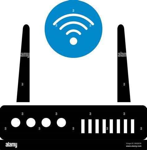 wi fi router and wi fi icon network router editable vector stock