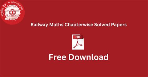 Railway Maths Chapterwise Solved Papers Pdf Download For Rrb Je