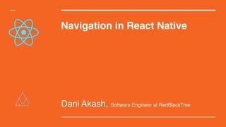 Navigation In React Native PPT