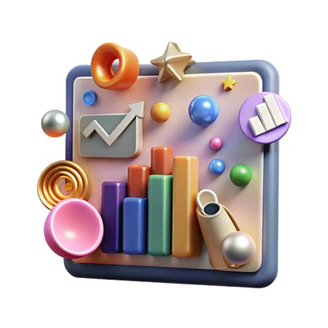 Stunning Rustic Social Media Performance Metrics Chart Isolated