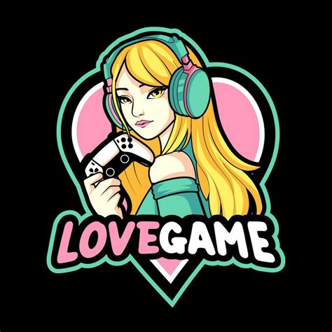 Gamer Girl Logo Welcome