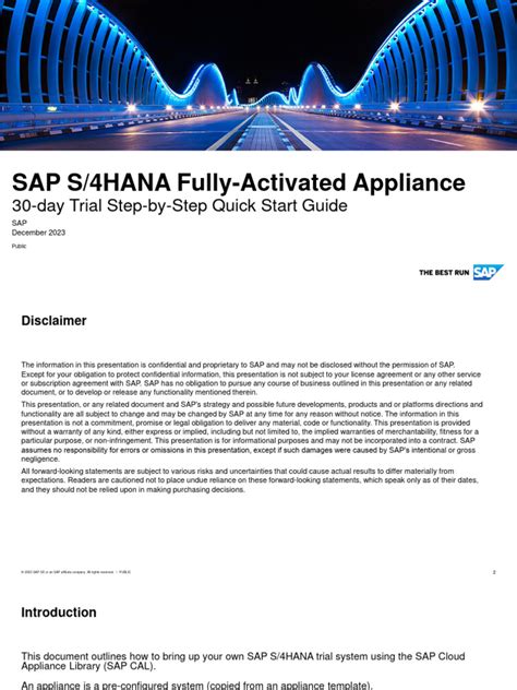 Sap S 4hana Fully Activated Appliance Trial Quick Start Guide Pdf