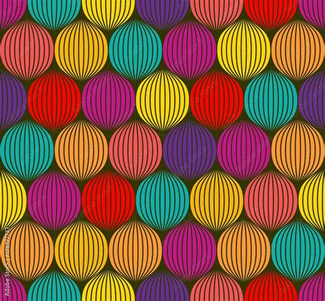 Abstract Colorful Spheres Seamless 3d Like Texture Overlapping Circles Ball Pit Seamless