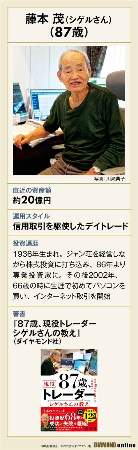 資産20億円超の87歳現役トレーダーに密着！シゲルさんが語る「人生と相場の神髄」とは？ あなたも億り人に 凄腕シニア投資家が教える