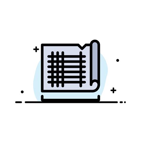 Construction Drafting House Map Business Flat Line Filled Icon Vector Banner Template 13416054
