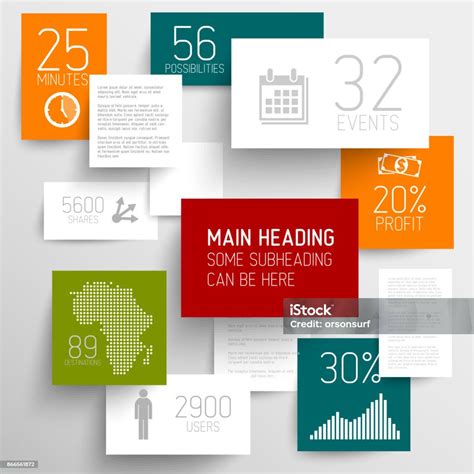 Vector Abstract Rectangles Background Illustration Infographic Template Stock Illustration