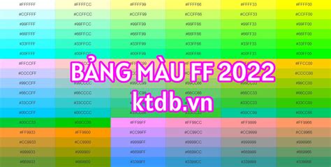 Tổng Hợp 83 Bảng Màu Free Fire Hot Nhất Sai Gon English Center