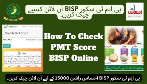 How To Check Pmt Score Bisp Online Pk The Educationist Hub