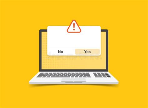 Laptop Notification Icon In Flat Style Computer Vector Illustration On