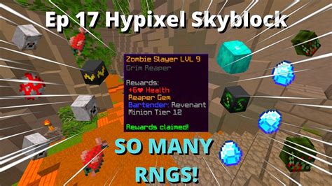 I Got Zombie Slayer Lvl 9 And So Many Rngs Hypixel Skyblock Ep 17 Youtube
