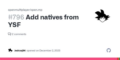 add natives from ysf · issue 796 · openmultiplayer open mp · github