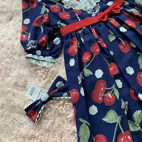 Angelic Pretty Creamy Cherry OP BARETTE One Piece Lace Market Lolita Fashion Sales