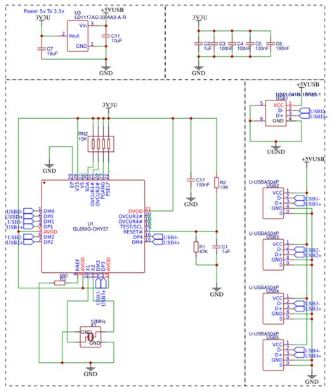 HUB USB 4 PORTS Resources EasyEDA