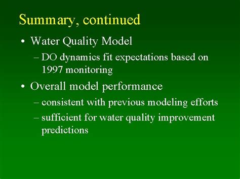 Development Of The Neuse Estuary Eutrophication Model Background