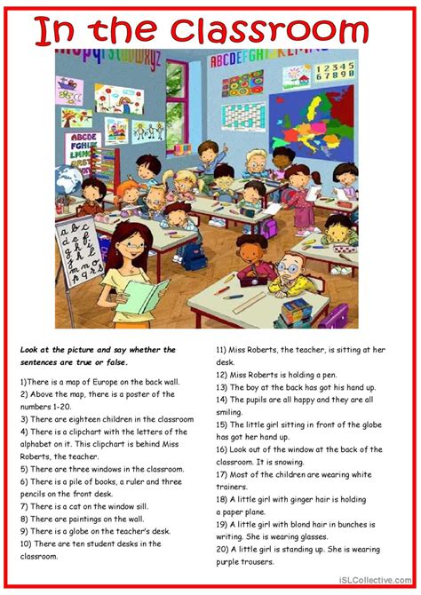 Classroom Description Example At Ella Byatt Blog