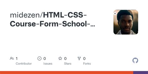 Github Midezenhtml Css Course Form School Project