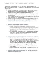 CIS Lab Sp Docx CIS Fall Lab Chapters Rob Brown Instructions