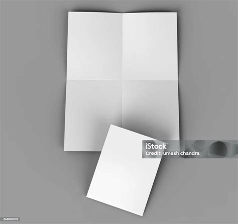 프랑스 배 A4 A5 평방 브로셔 전단지를 모의 리플릿 및 디자인 템플릿 빈 흰색 3d 그림을 렌더링합니다 4에 대한 스톡 사진 및 기타 이미지 Istock