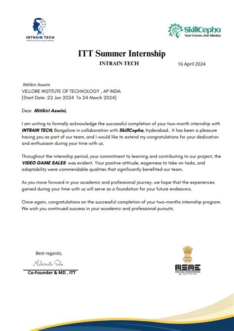 Aswini Mitikiri On Linkedin Internship Experience Learning