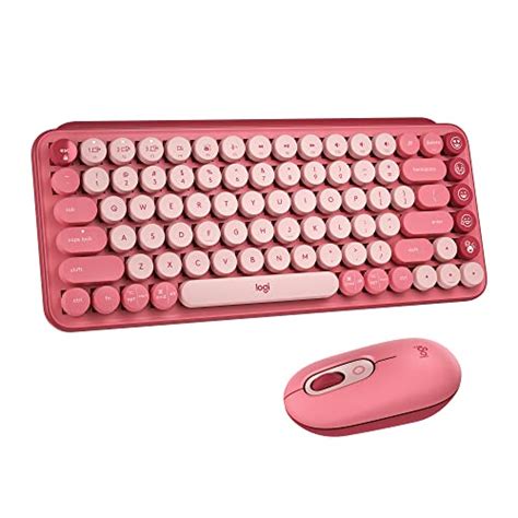 Logitech POP Wireless Mouse And POP Keys Mechanical Keyboard Combo Customisable Emojis
