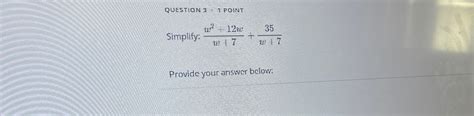 Solved QUESTION POINTSimplify Chegg Com