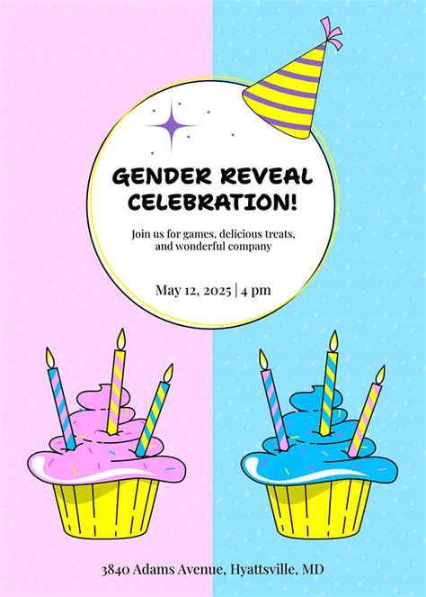 Приглашения на Гендер Пати Renderforest