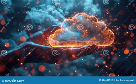 Data Science Ai And Cloud Data Concept Computer Programmer Stock