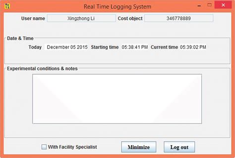A Snapshot Of The Logbook Interface In The Real Time Logging System Download Scientific Diagram
