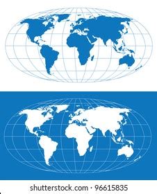 Vector World Map Grid Separate Layers Stock Vector Royalty Free Shutterstock