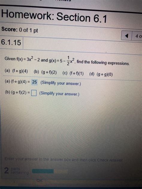 Solved Homework Section 6 1 Score 0 Of 1 Pt 6 1 15 4 0