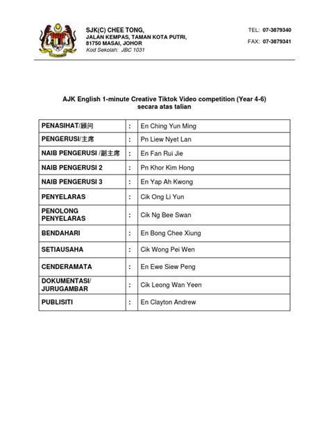 Ajk Pertandingan Creative Video Pdf