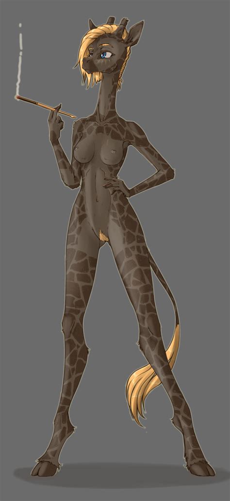 Rule 34 Anthro Digital Media Artwork Female Fur Giraffe Giraffid