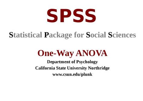 Anova Ppt 69549 Spss One Way Anova
