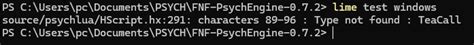 Lime Test Windows Not Working FNF PSYCH Help OpenFL Community