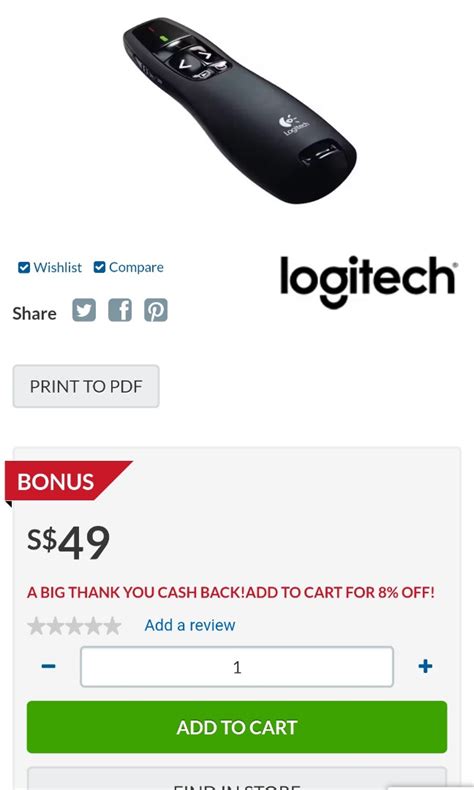 Logitech Wireless Presenter R400 Computers And Tech Parts And Accessories Other Accessories On
