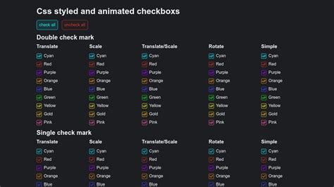 Css Animated Checkboxes