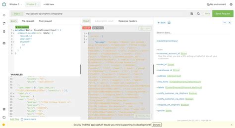 Shipment Create Mutation Is Not Working Graphql Api Shiphero Community