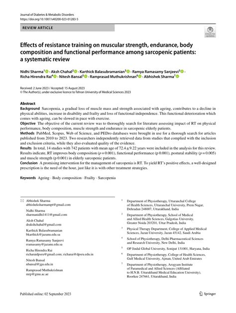 Pdf Effects Of Resistance Training On Muscular Strength Endurance Body Composition And