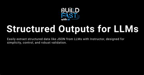 Instructor The Most Popular Library For Simple Structured Outputs Build Fast With Ai