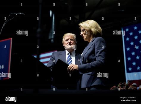 President Elect Donald Trump Center Welcomes His Pick For Education Secretary Betsy Devos