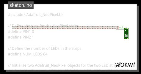 Pip Pico Neopixel 8x64 Wokwi Esp32 Stm32 Arduino Simulator