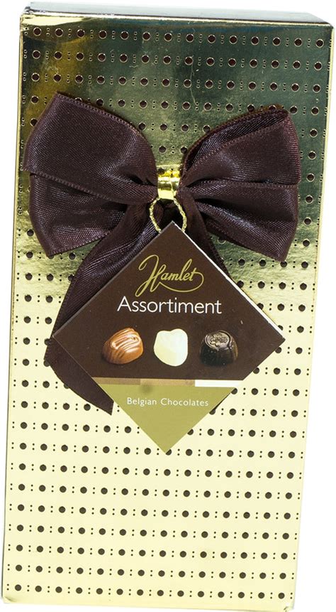Hamlet Assorted Belgian Chocolates T Box Gold And Brown 125 Gr