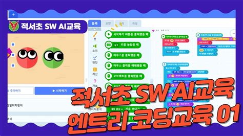 [파주 적서초 sw ai교육] 01 엔트리 회원가입 youtube