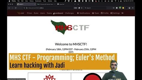 A Programming Challenge Eulers Method Mhs Ctf