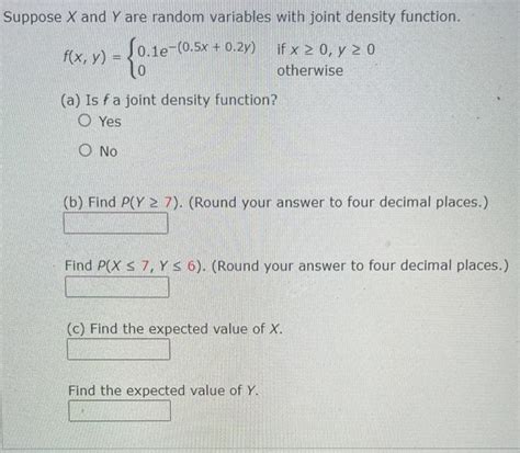 Solved Uppose X And Y Are Random Variables With Joint Chegg
