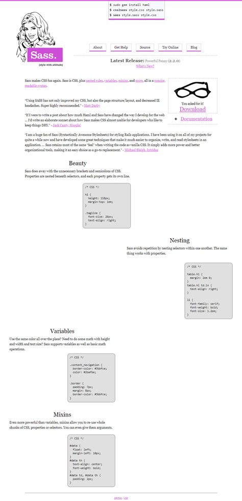 Sass Syntactically Awesome Stylesheets In 2009 Web Design Museum