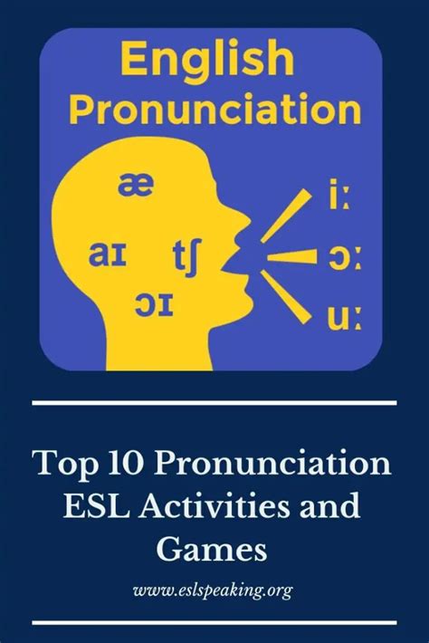 Esl Pronunciation Activities Pronunciation Esl Lesson Plan Ideas